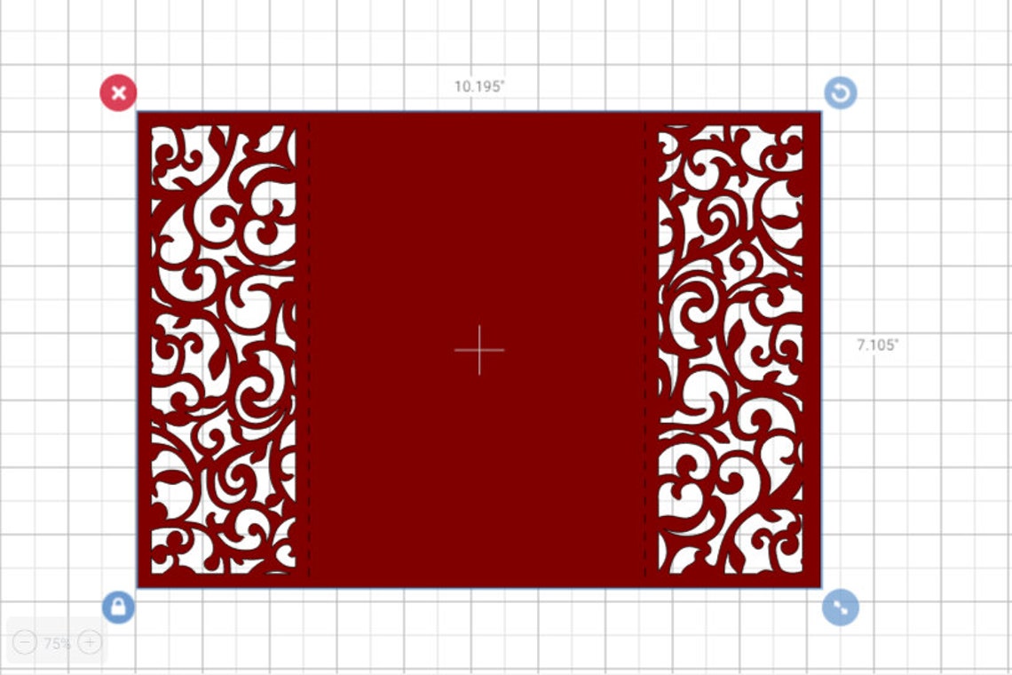 SVG Template Gate Fold Card 5x7 inches Cricut Laser Cut | Etsy