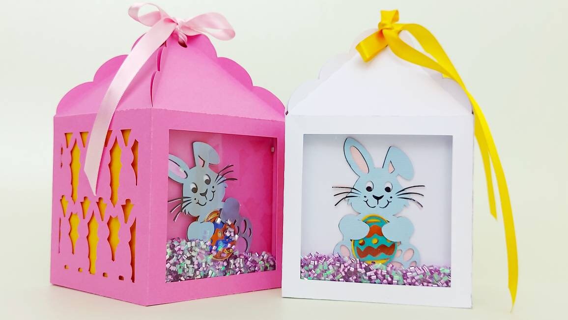 Happy Easter Candy Box for kids SVG Shaker box cricut Happy | Etsy