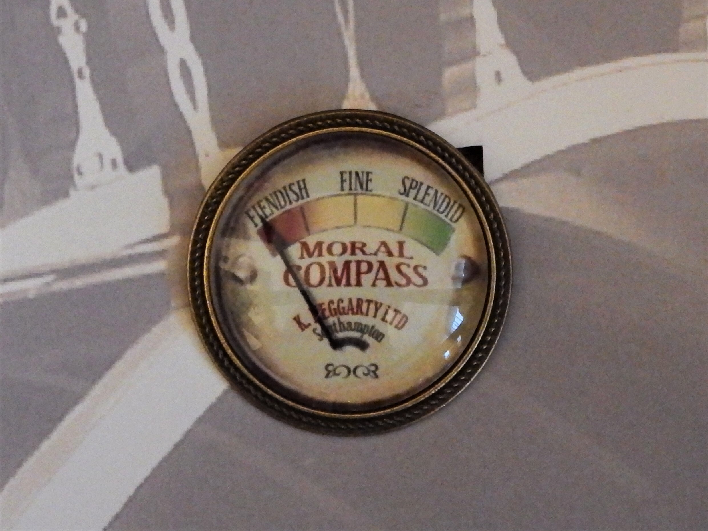 Steampunk Vintage Style Gauge Pin Badge | Brooch Pin - Etsy