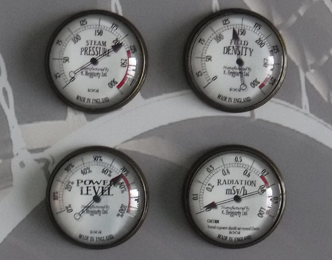 4x Mini Gauge, 3 Sizes, Miniature Steampunk Gauge, Imitation Gauge ...