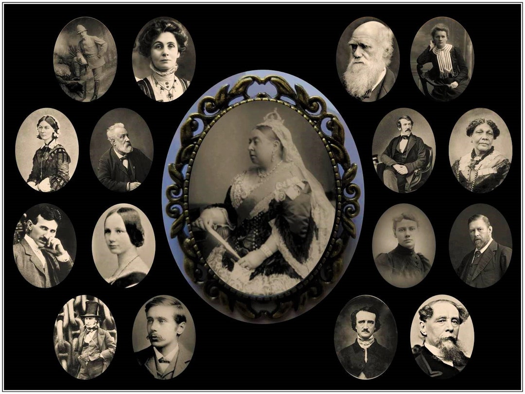 Victorian Portrait Cameo Brooch, Famous Heroes and Heroines - Etsy