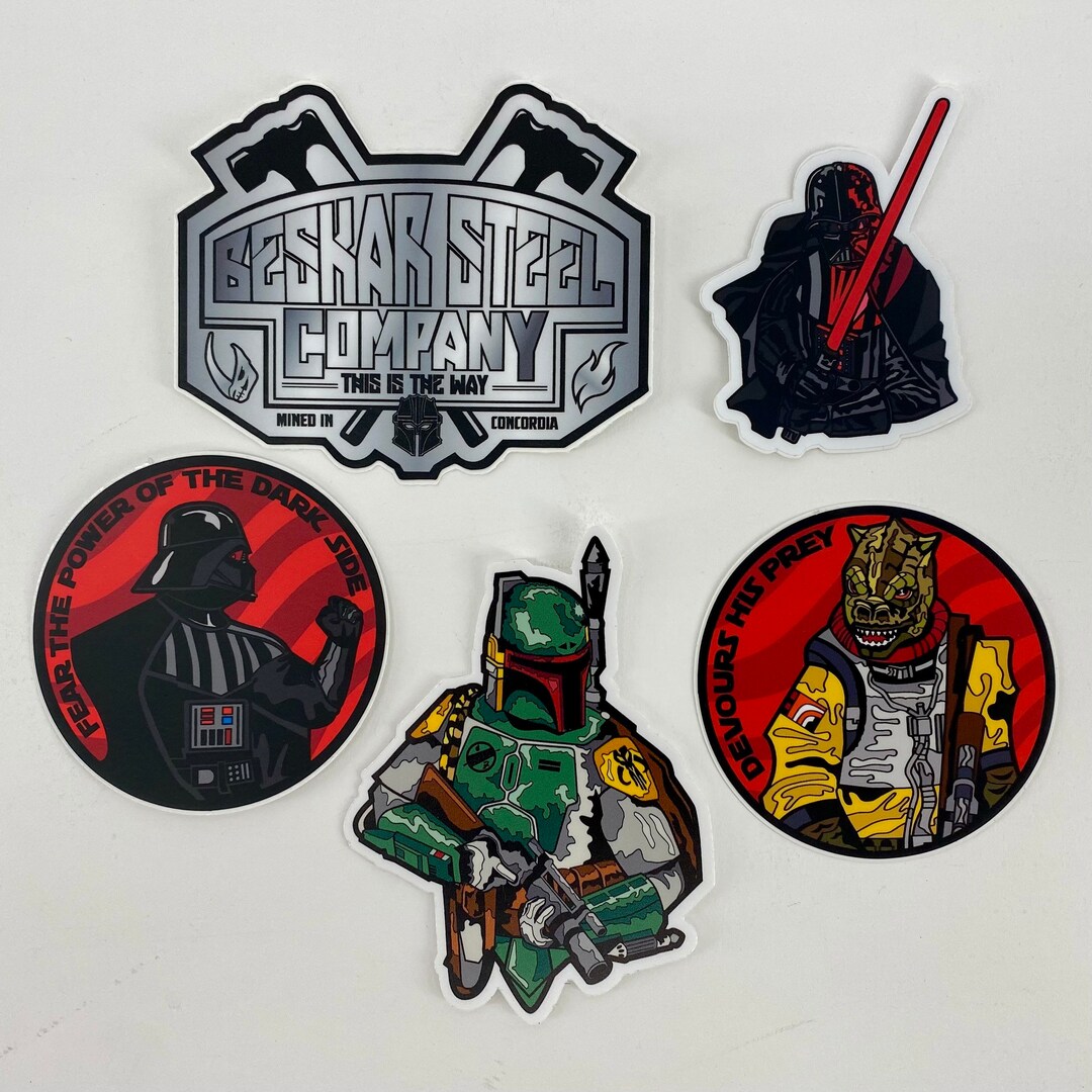 Star Wars Sticker Pack / Set 1 5 Stickers - Etsy