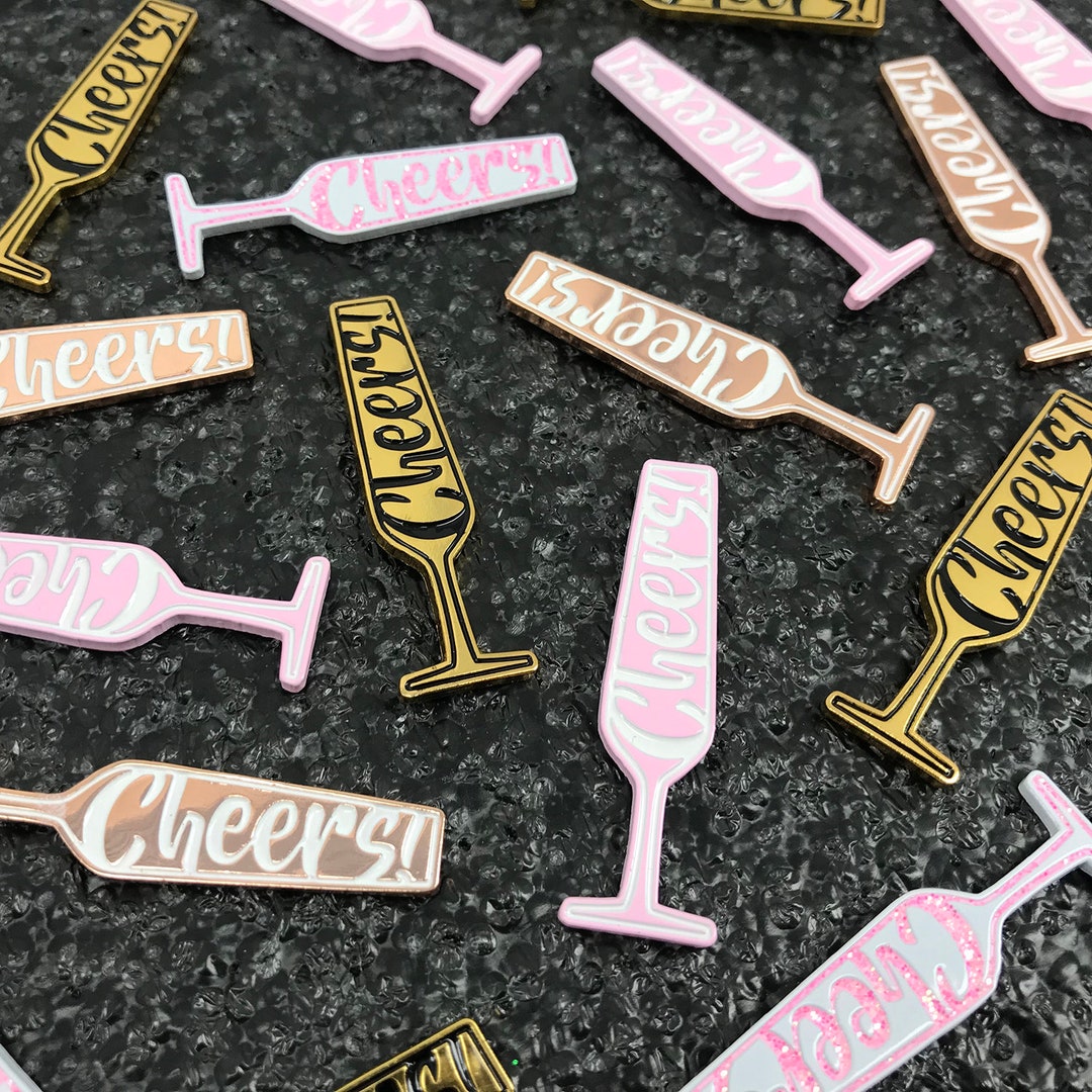 Cheers! Champagne Pin - Etsy