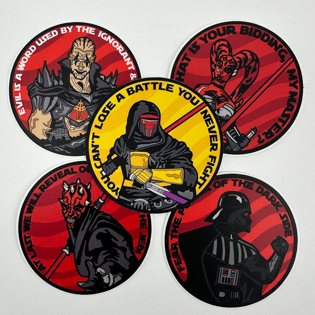 Star Wars Sticker Pack / Set 4 - (5 Stickers) - Etsy