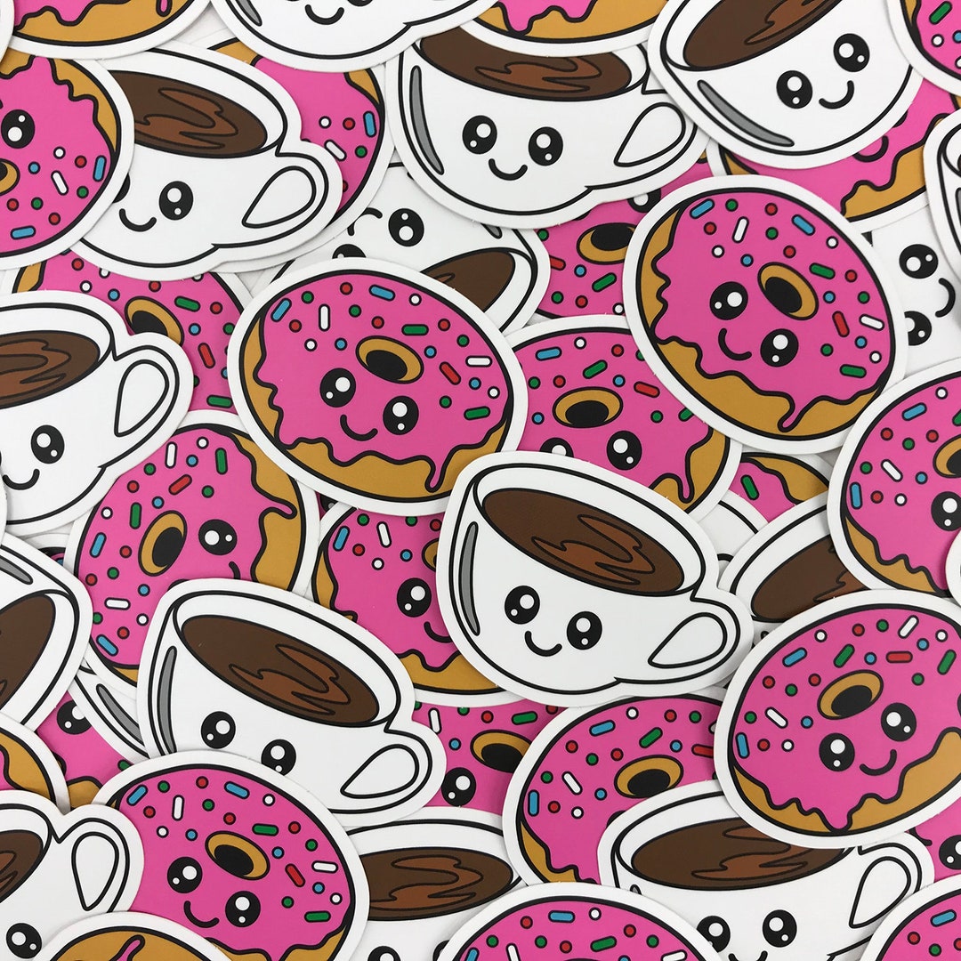 Creature Comforts - Happy Donut & Happy Coffee - Etsy