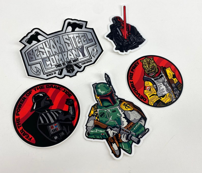 Star Wars Sticker Pack / Set 1 5 Stickers | Etsy