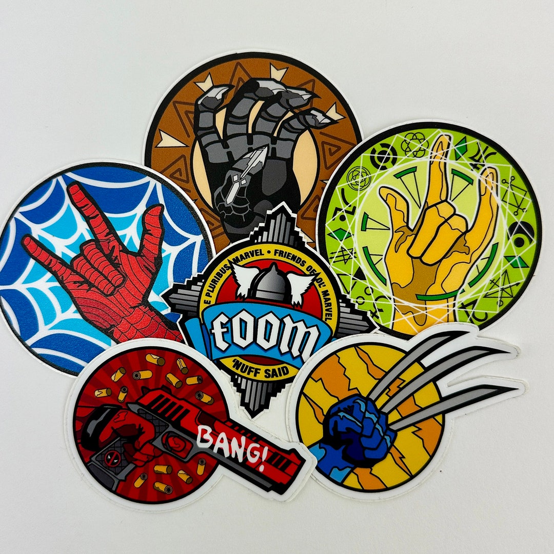 Marvel Sticker Pack (6 Stickers) - Etsy