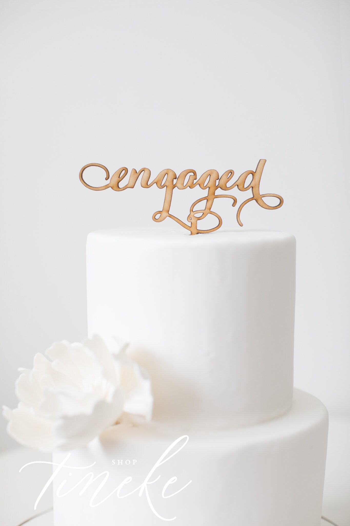 Engaged : Cake Topper - Etsy