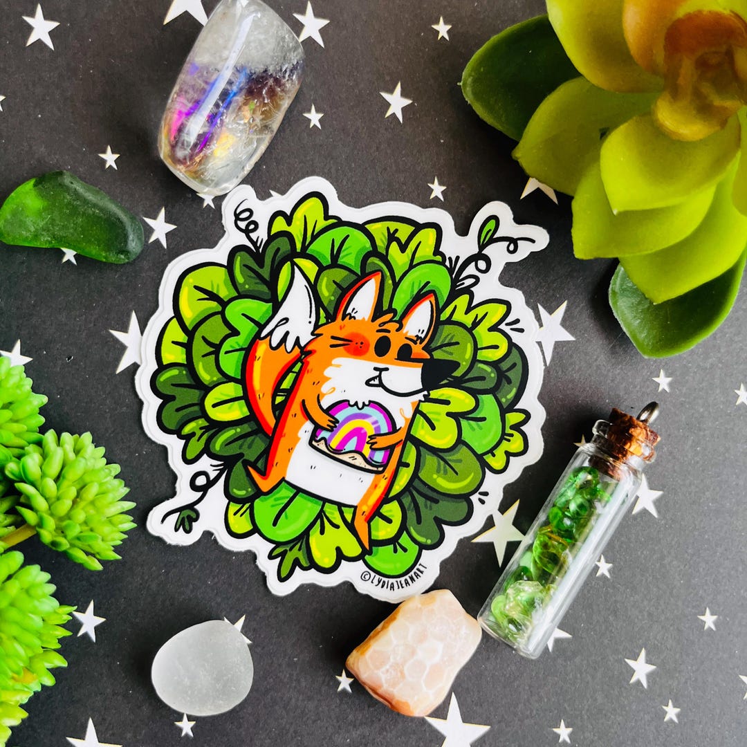 Red Fox Vinyl Sticker - St Paddy’s Sticker - Fox Decal - Saint Patrick ...