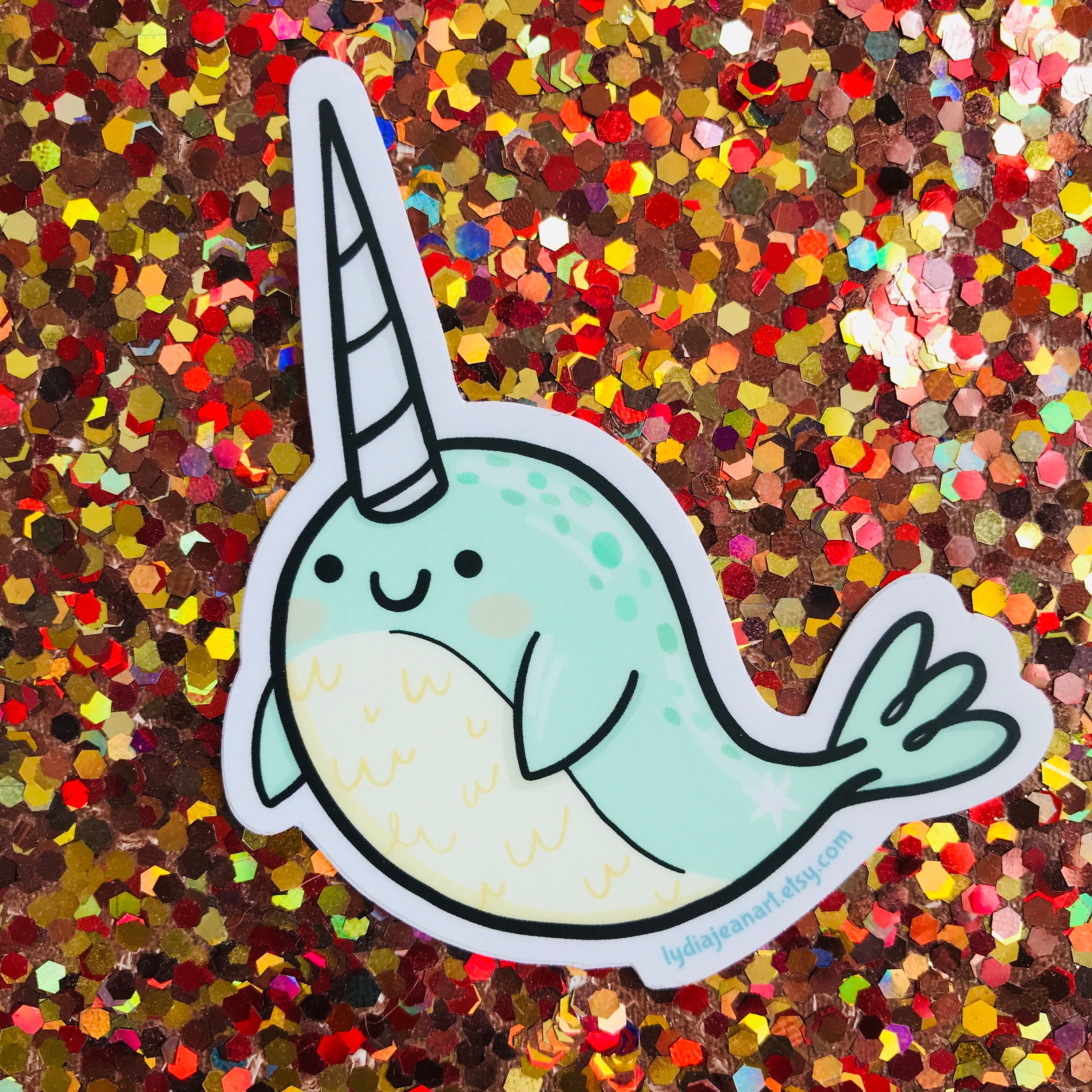 Cute Narwhal Sticker Narwhal Sticker Party Favors Narwhal | Etsy