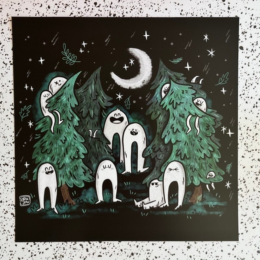 Fresno Friends Art Print for Cryptid Lovers | Halloween Art | Cryptid ...