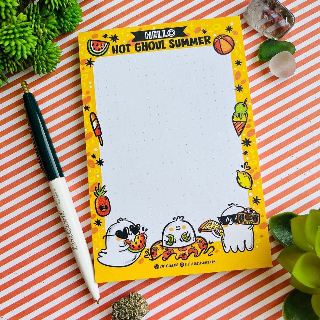 Hot Ghoul Summer Notepad - Etsy