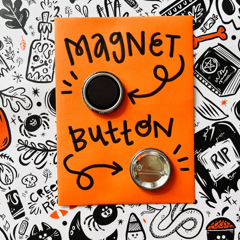 Spooky Pride Ghost Button or Magnet Set - Halloween Rainbow Art - Etsy