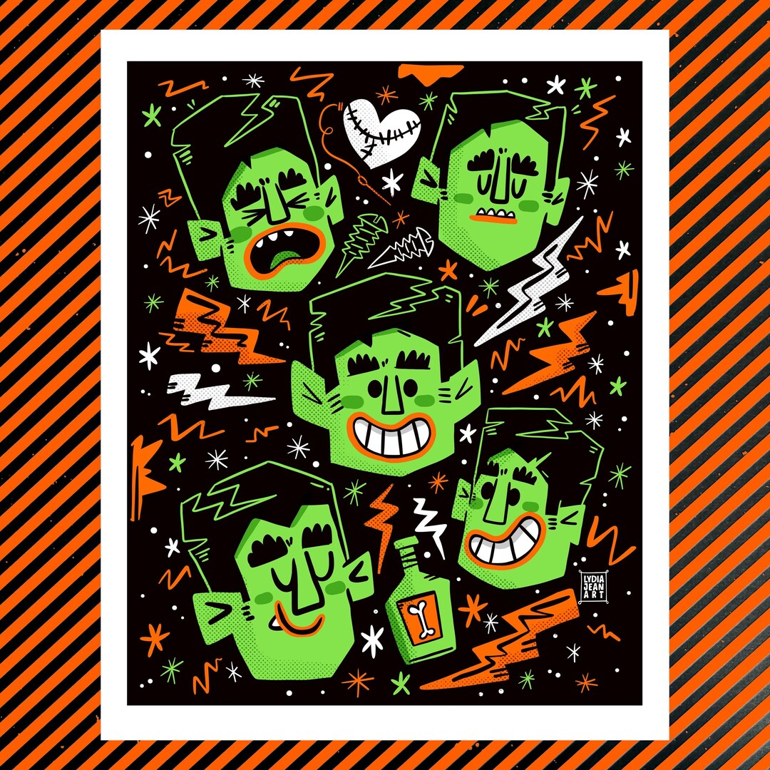 Impresión artística DAPPER MONSTER / Arte mural de monstruos para ...