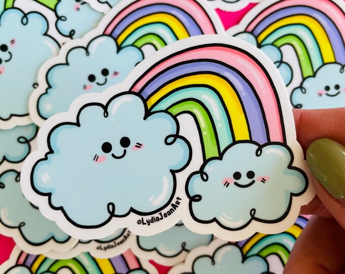 Rainbow Vinyl Sticker Rainbow Sticker Rainbow Decal Rainbow Art - Etsy