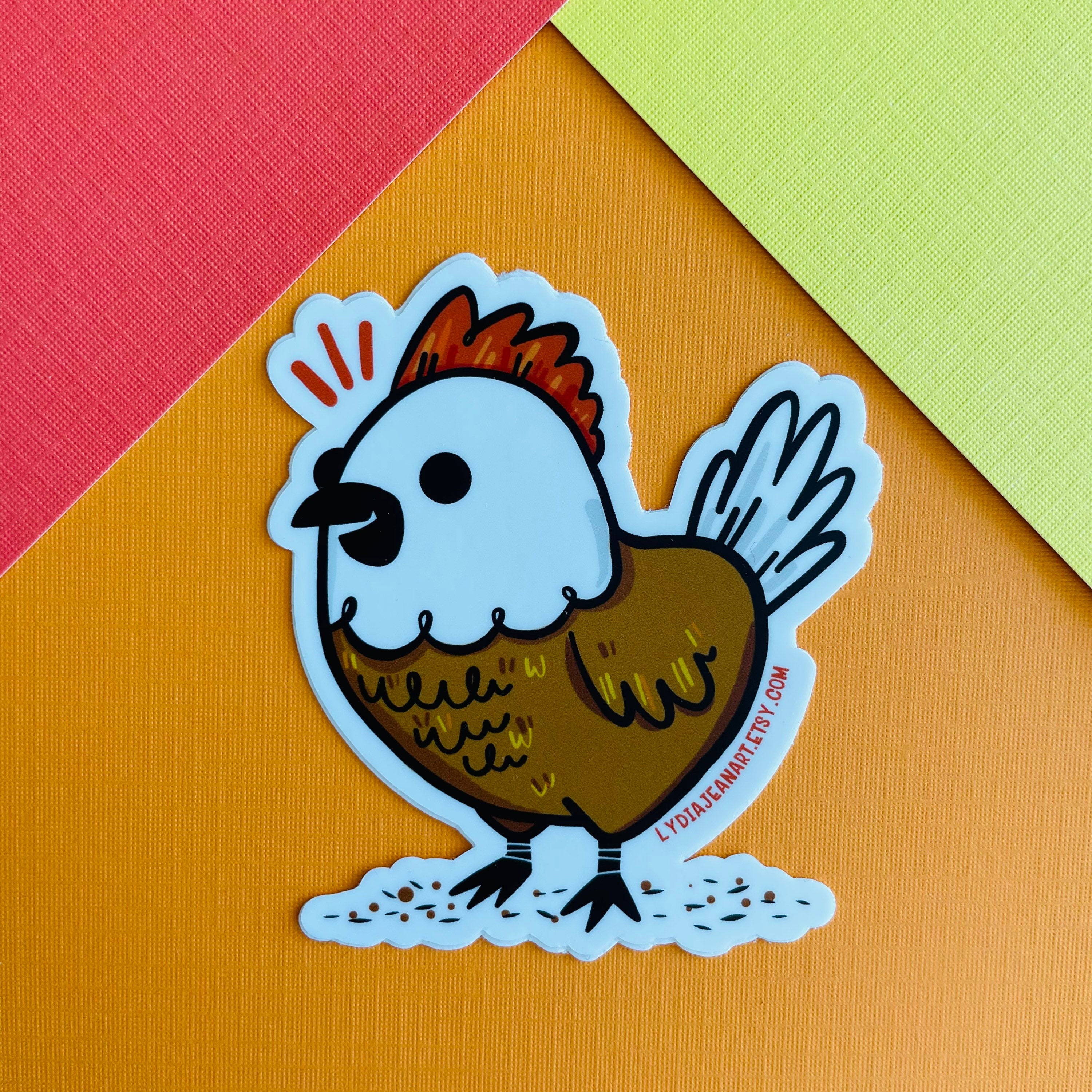 Chicken Vinyl Sticker Rooster Sticker Party Favors chicken | Etsy
