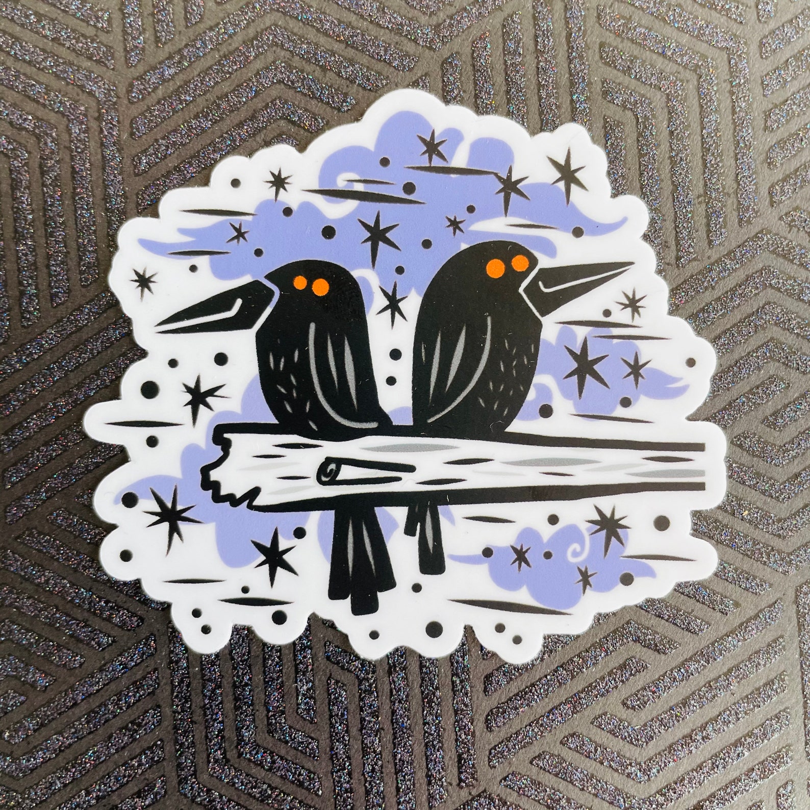 Crow Vinyl Sticker Crow Sticker Crow Decal Crow Art | Etsy