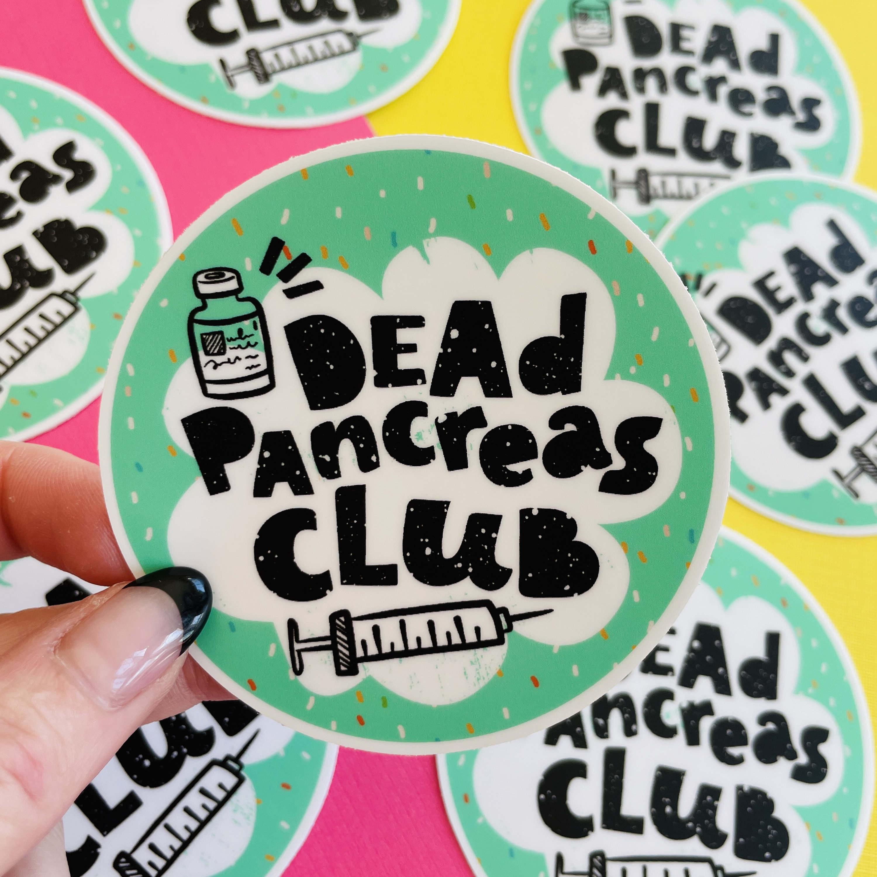 Diabetes Sticker - Diabetes Bag Sticker - Diabetic ID Tag - Dead ...