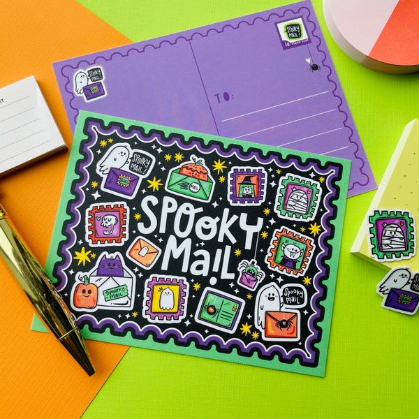 Halloween Postcards - Shop Online - Etsy