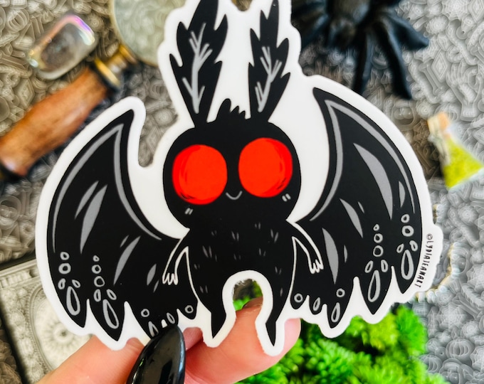 Mothman Magnets! || Cute Cryptid Mothman Magnet Set || Boba Mothman ...