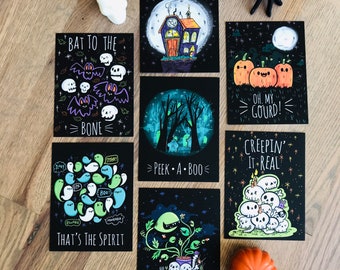 Halloween Postcard | Etsy