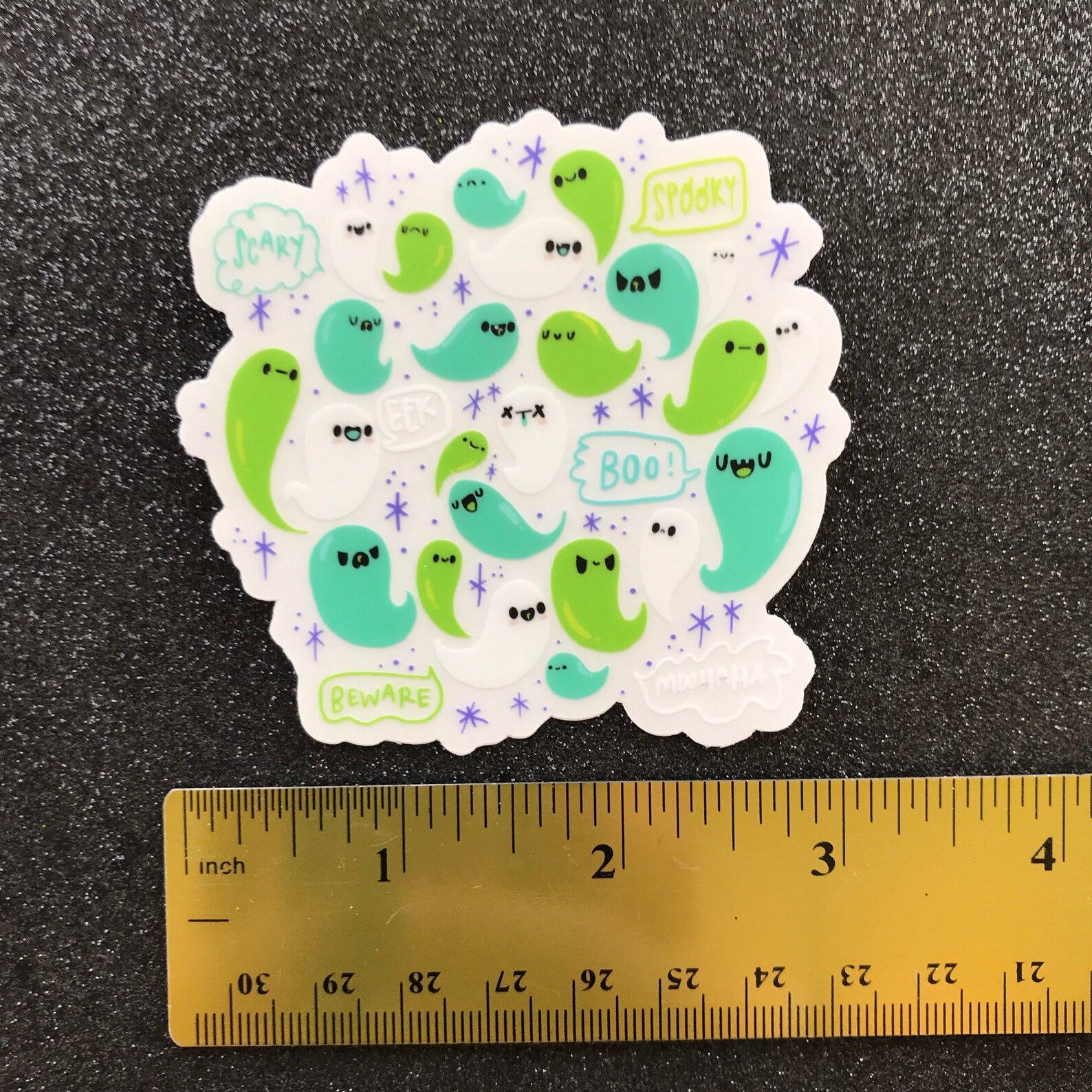 Spooky Ghosties Vinyl Sticker Ghost Sticker Halloween | Etsy