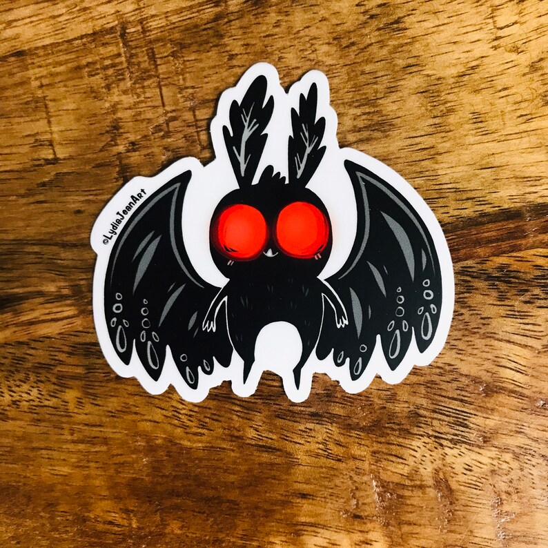 Mothman Vinyl Sticker Mothman Sticker Mothman Decal | Etsy