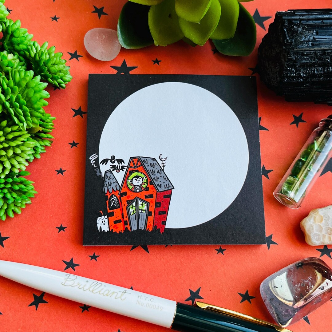 Vampire Mansion Sticky Notepad - Etsy