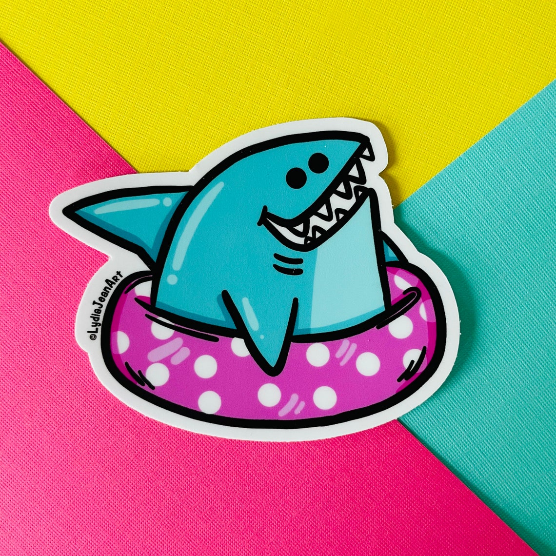 Cute Shark Floaty Sticker Shark Float Sticker Shark Party | Etsy