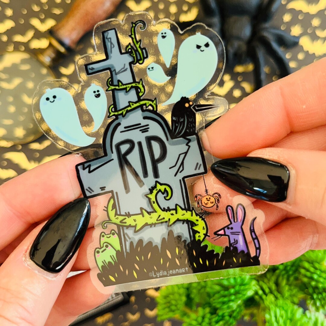 Grave Vinyl Sticker | Grave Sticker | Cemetery Sticker | Spooky Sticker ...