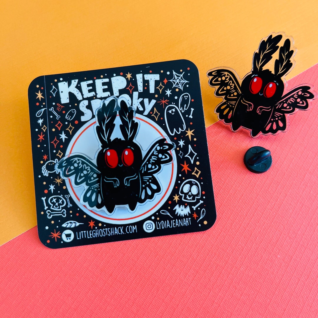 Mothman Friend Acrylic Plastic Lapel Pin/ Broach - Etsy