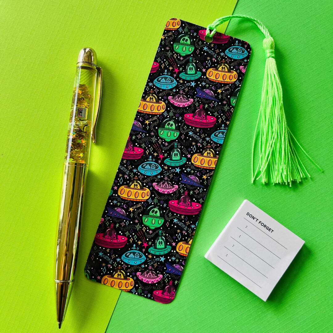UFO Bookmark | Alien Page Marker With Tassel - Etsy