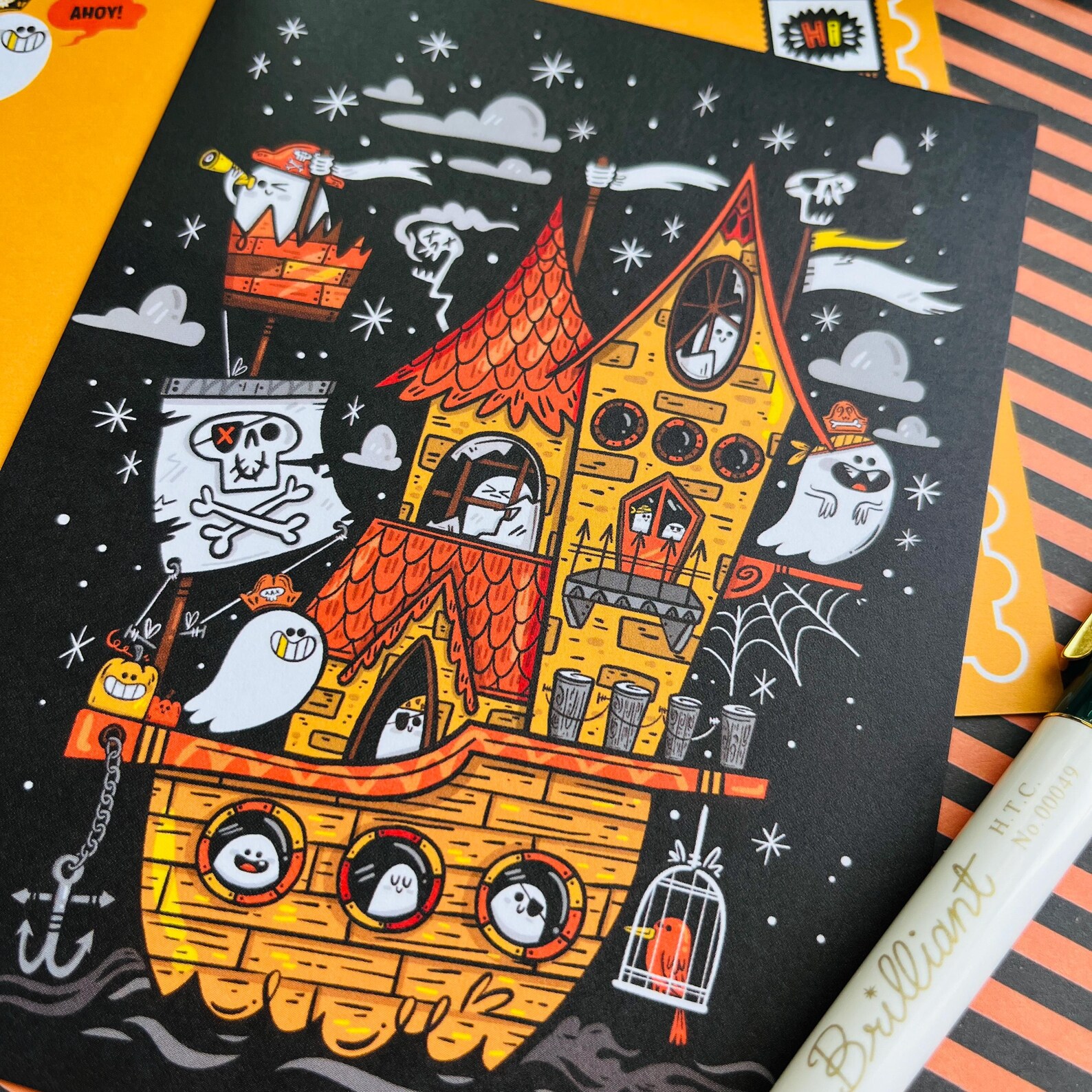 Ghost Ship Postcards (4 Pk) | Halloween Postcard Pack | Pen Pal ...