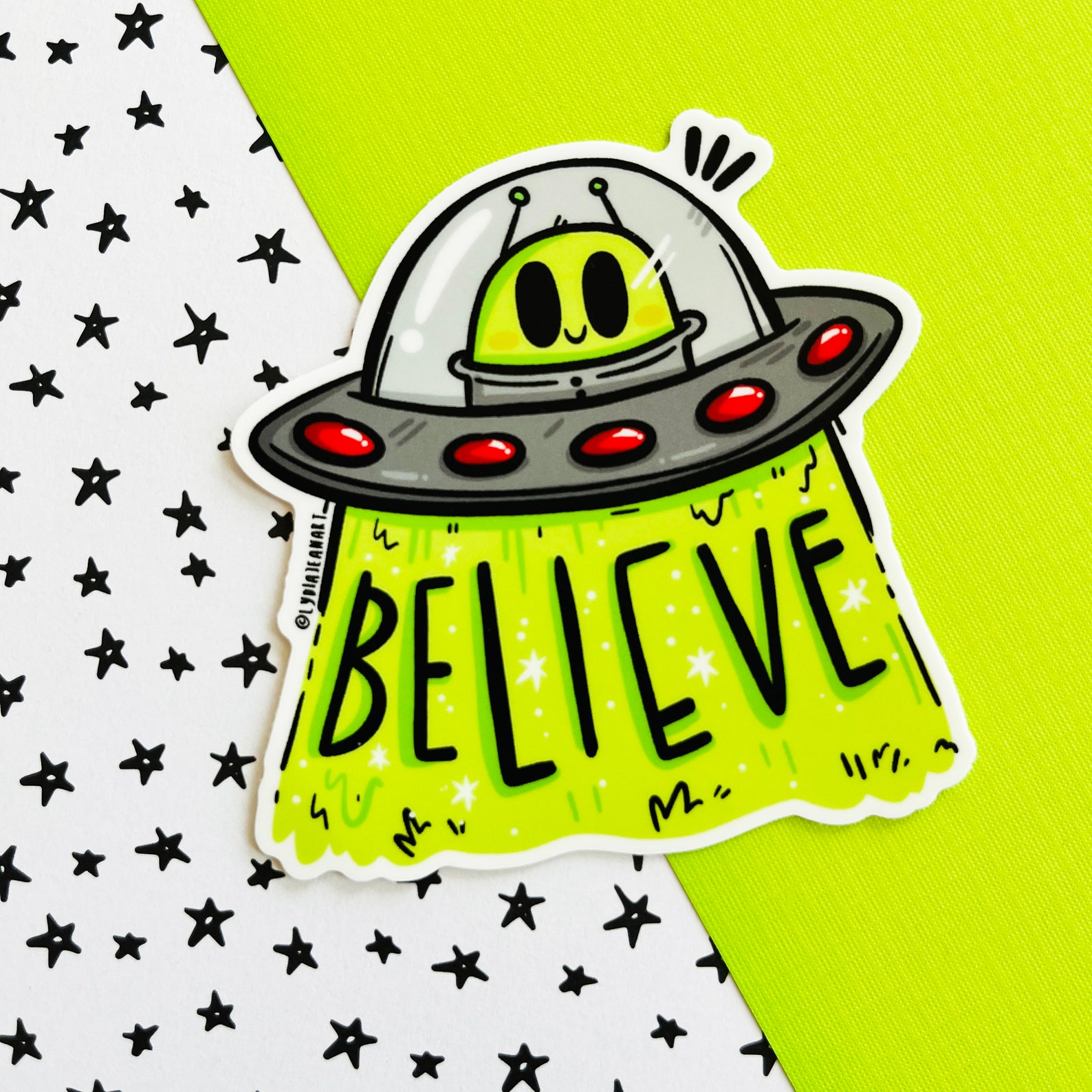 UFO Believer Vinyl Sticker | UFO Sticker | Alien Sticker | Ufo Sticker ...