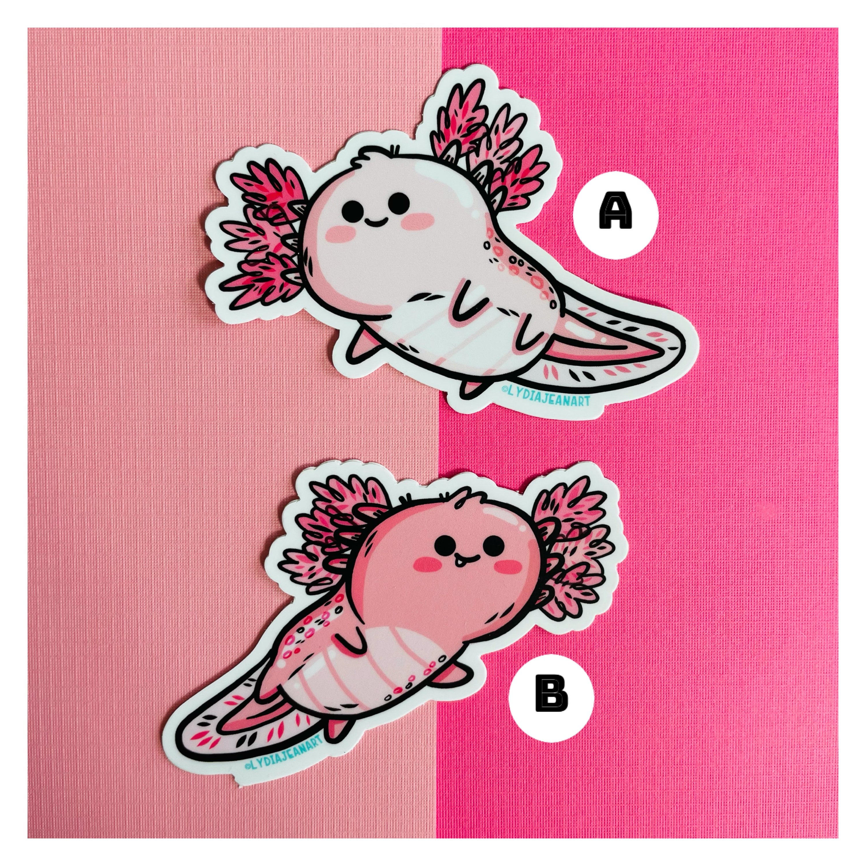 Axolotl Vinyl Sticker Axolotl Sticker Cute Sticker | Etsy