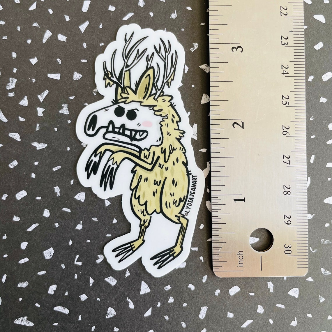Wendigo Vinyl Sticker Wendigo Sticker Cryptid Sticker - Etsy