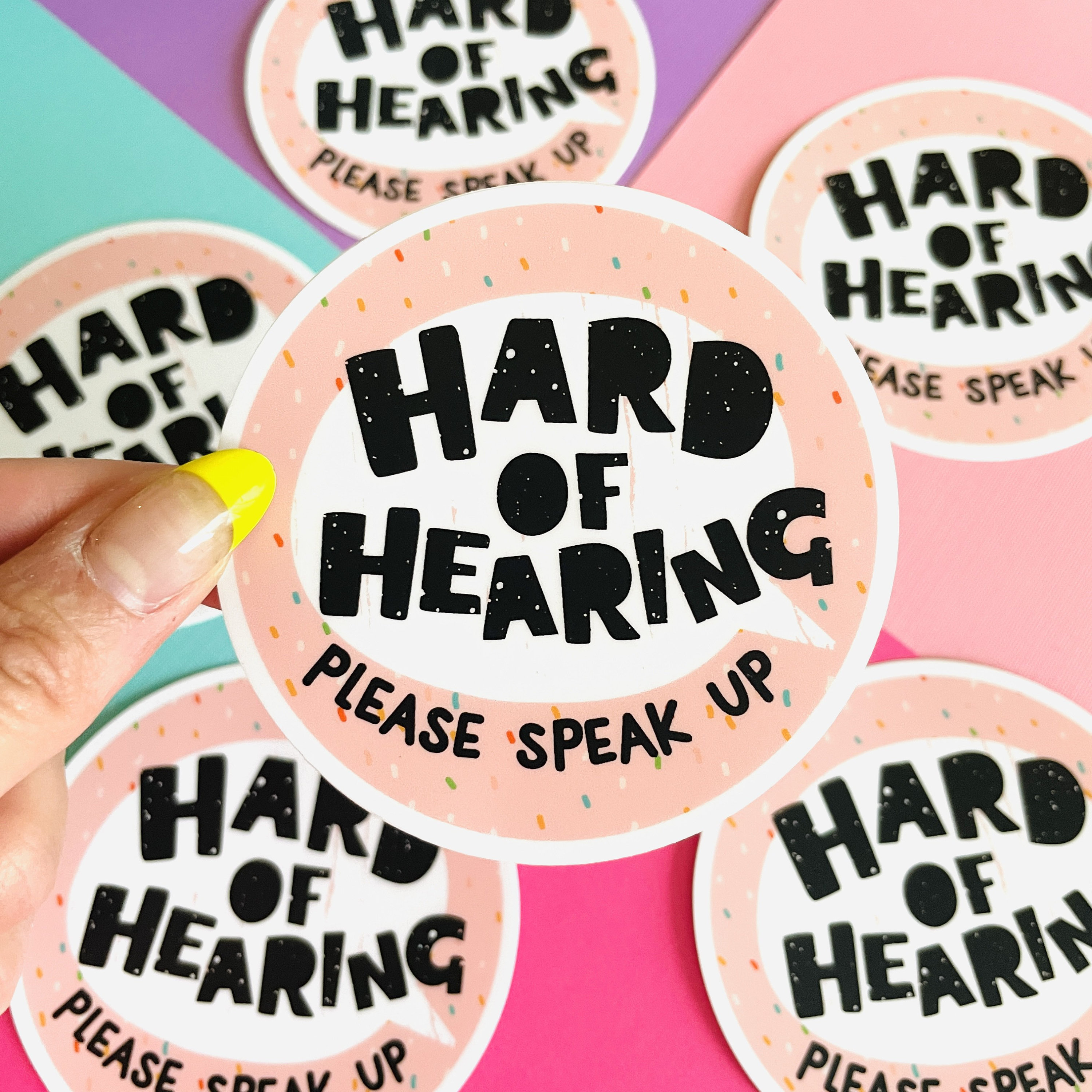 Hard of Hearing Sticker Hard of Hearing Decal Hearing - Etsy