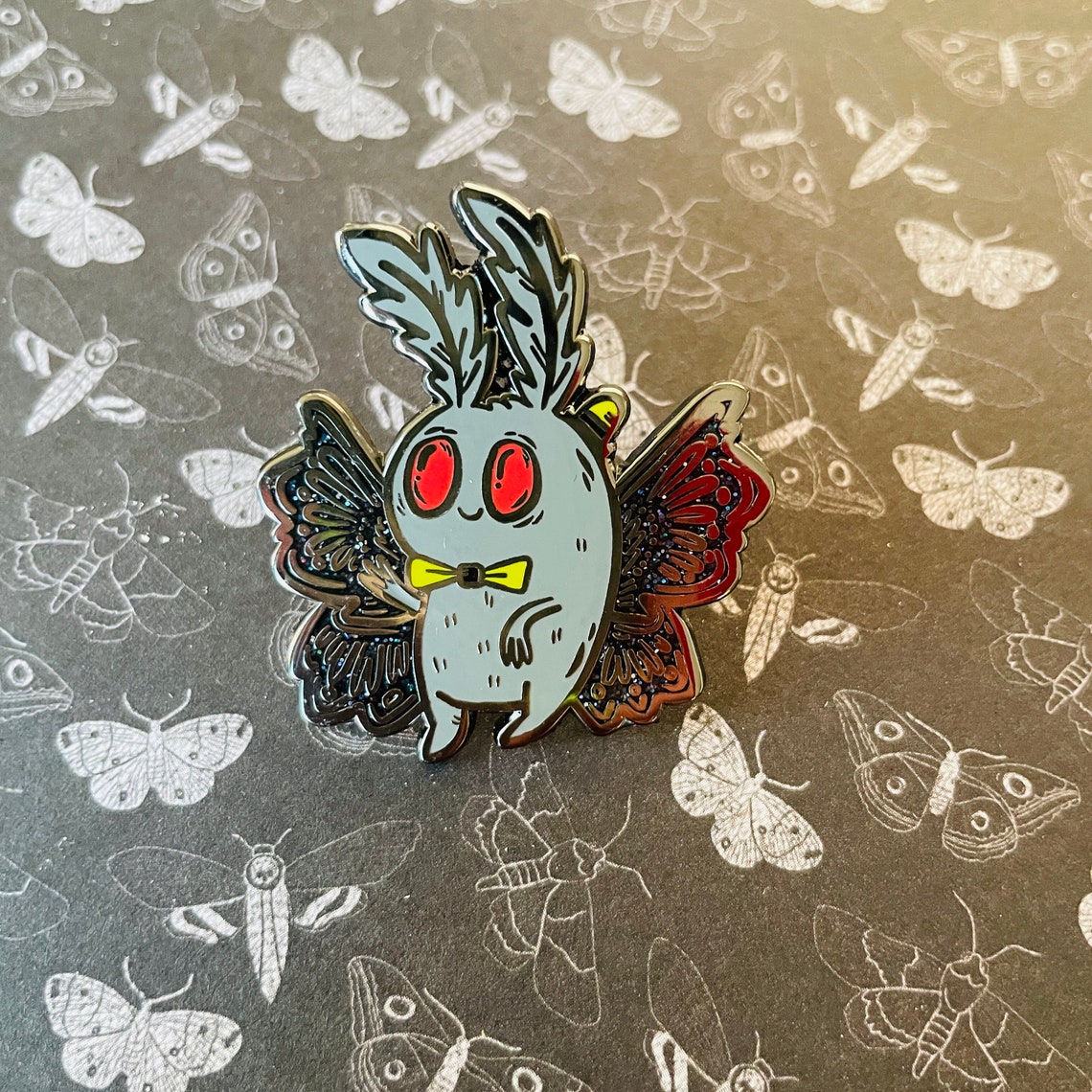 Dapper Mothman Enamel Pin Mothman Pin Cryptid Pin Enamel | Etsy