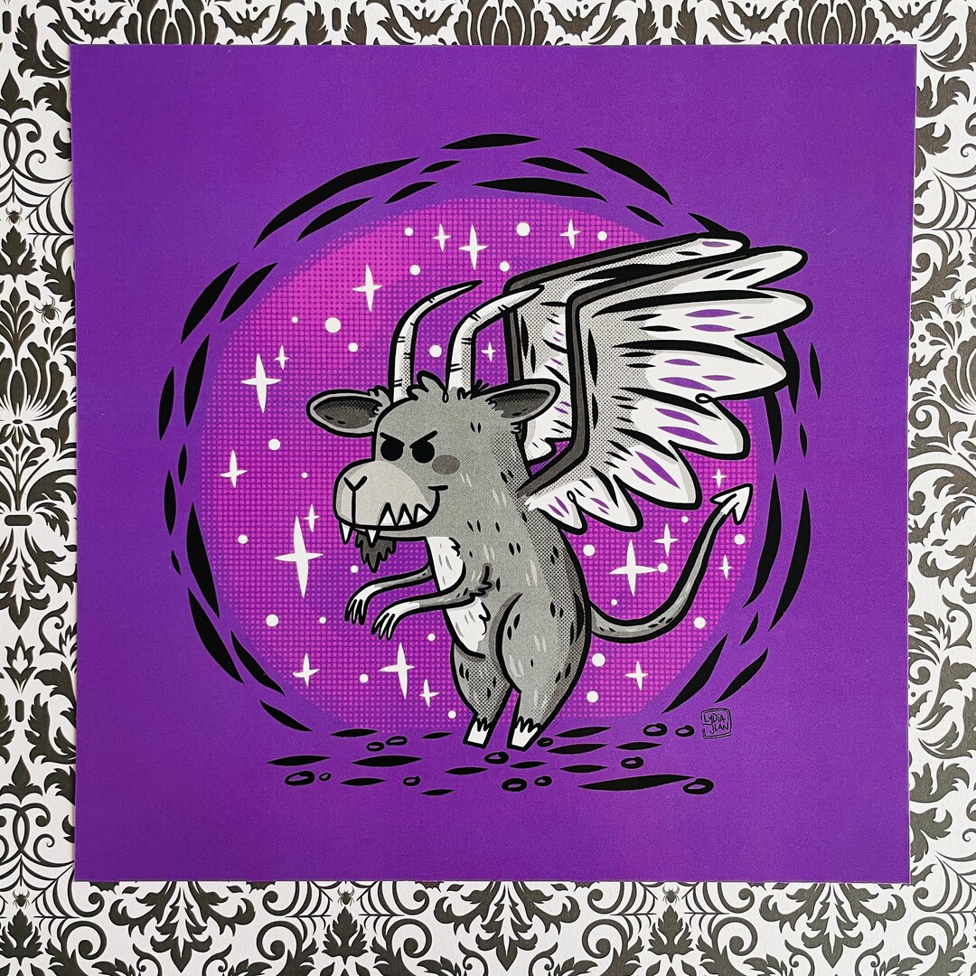 Jersey Devil Art Print | Halloween Illustration | Cryptid Artwork - Etsy