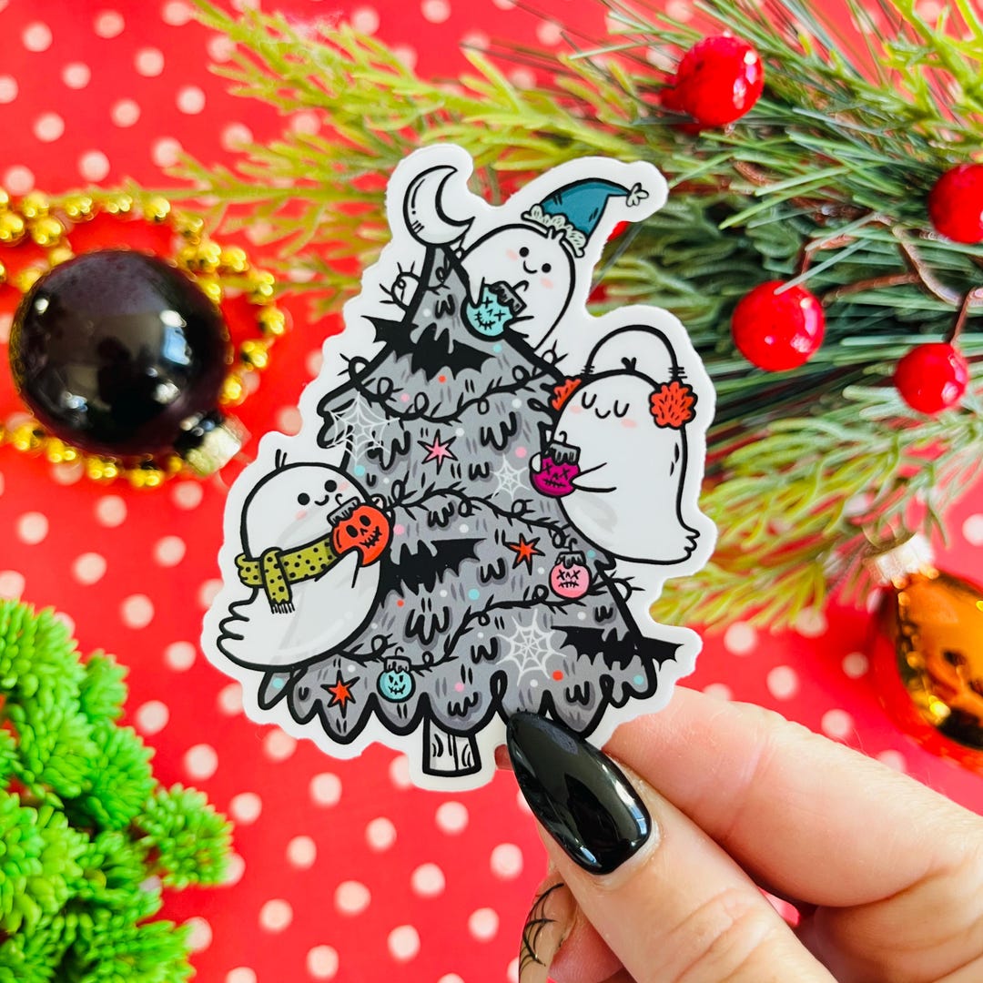 Spooky Christmas Tree Sticker | | Hexmas Gift | Creepmas Sticker ...
