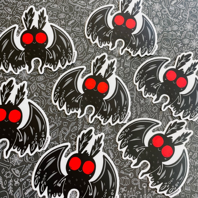 Mothman Vinyl Sticker Mothman Sticker Mothman Decal - Etsy