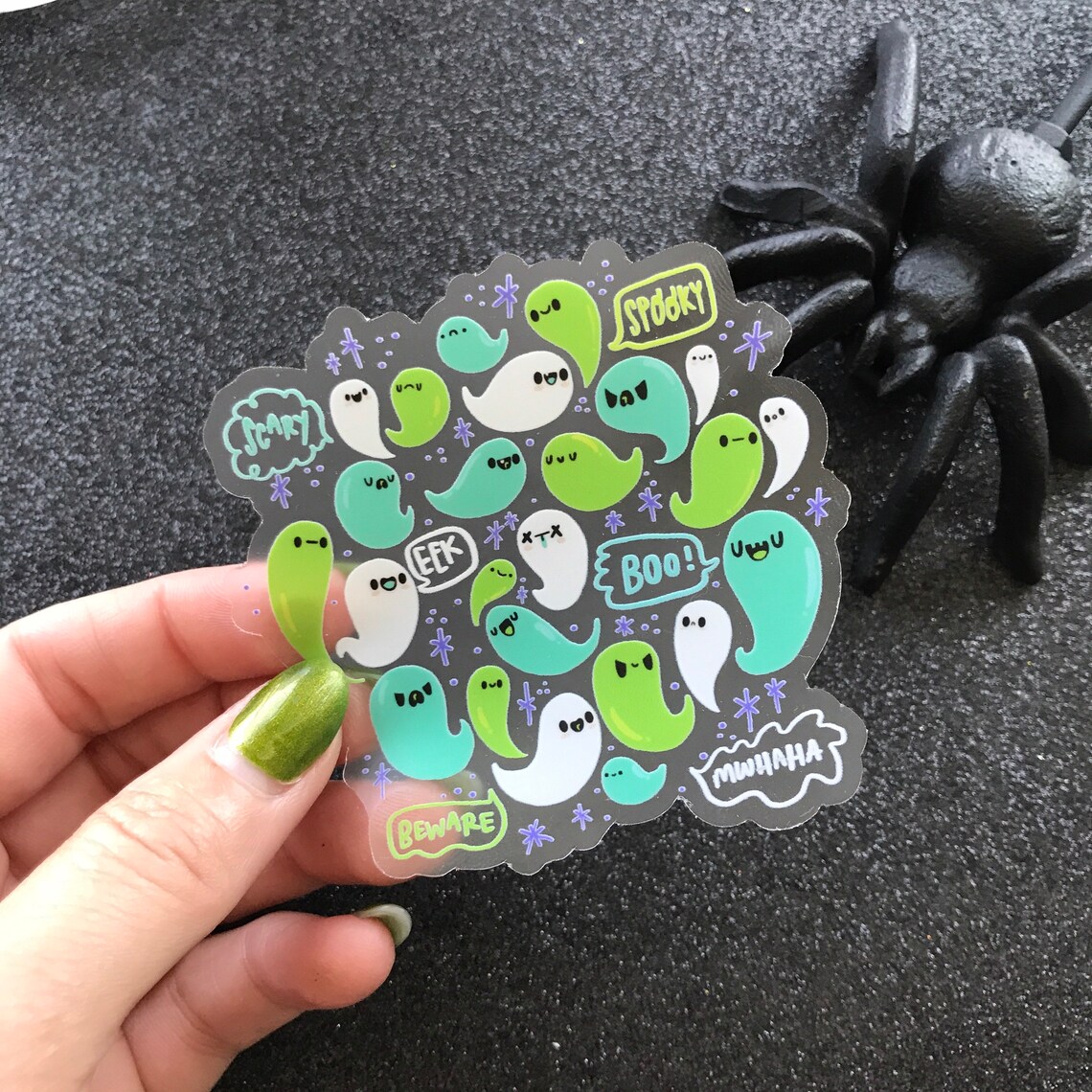 Spooky Ghosties Vinyl Sticker Ghost Sticker Halloween | Etsy