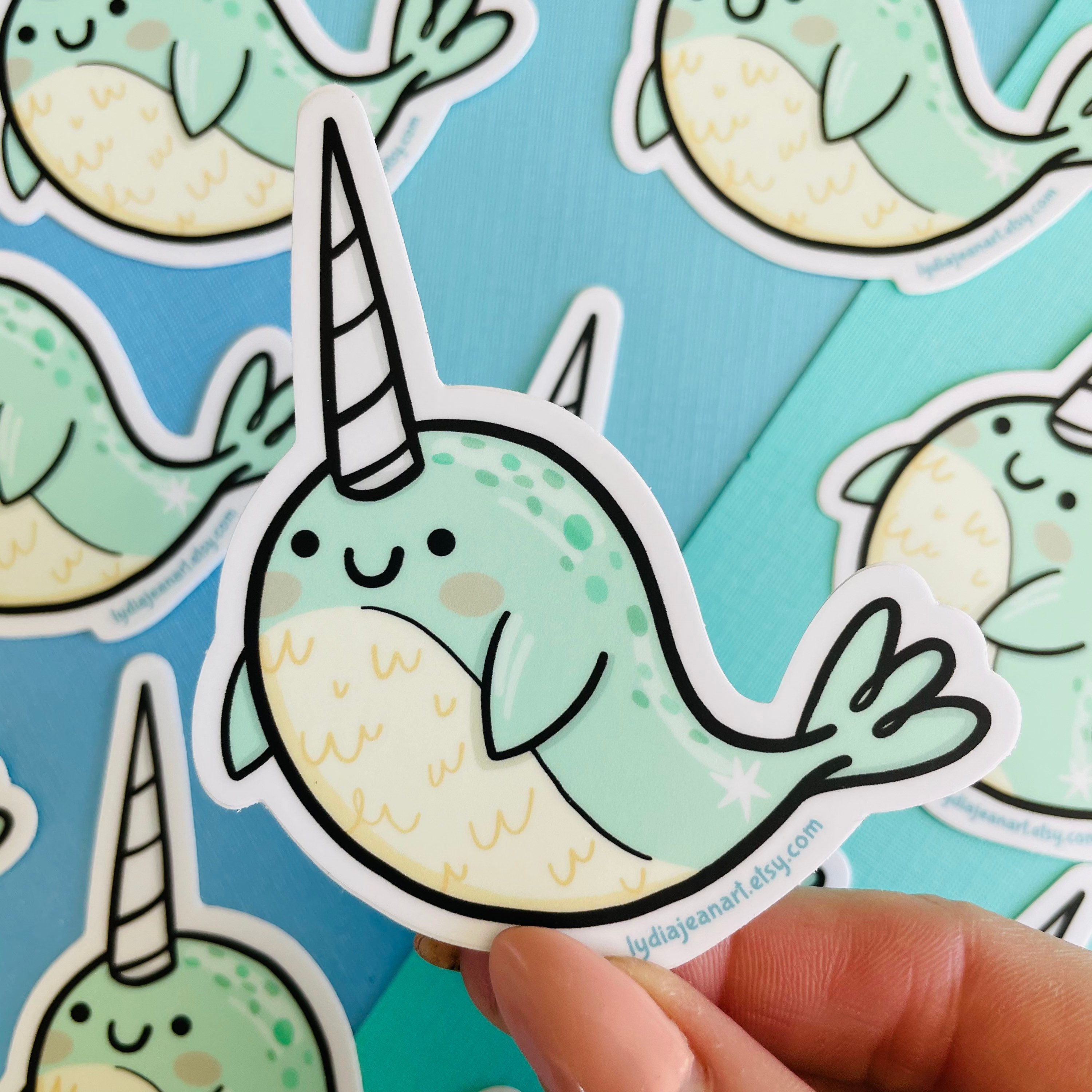 Cute Narwhal Sticker Narwhal Sticker Party Favors Narwhal | Etsy