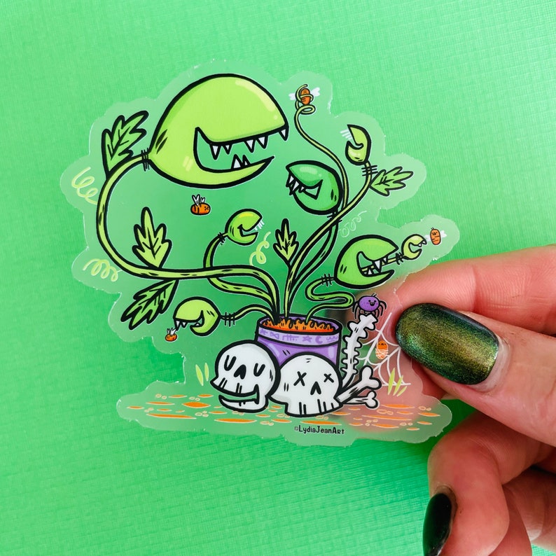 Venus Flytrap Vinyl Sticker Plant Sticker Cute Sticker - Etsy