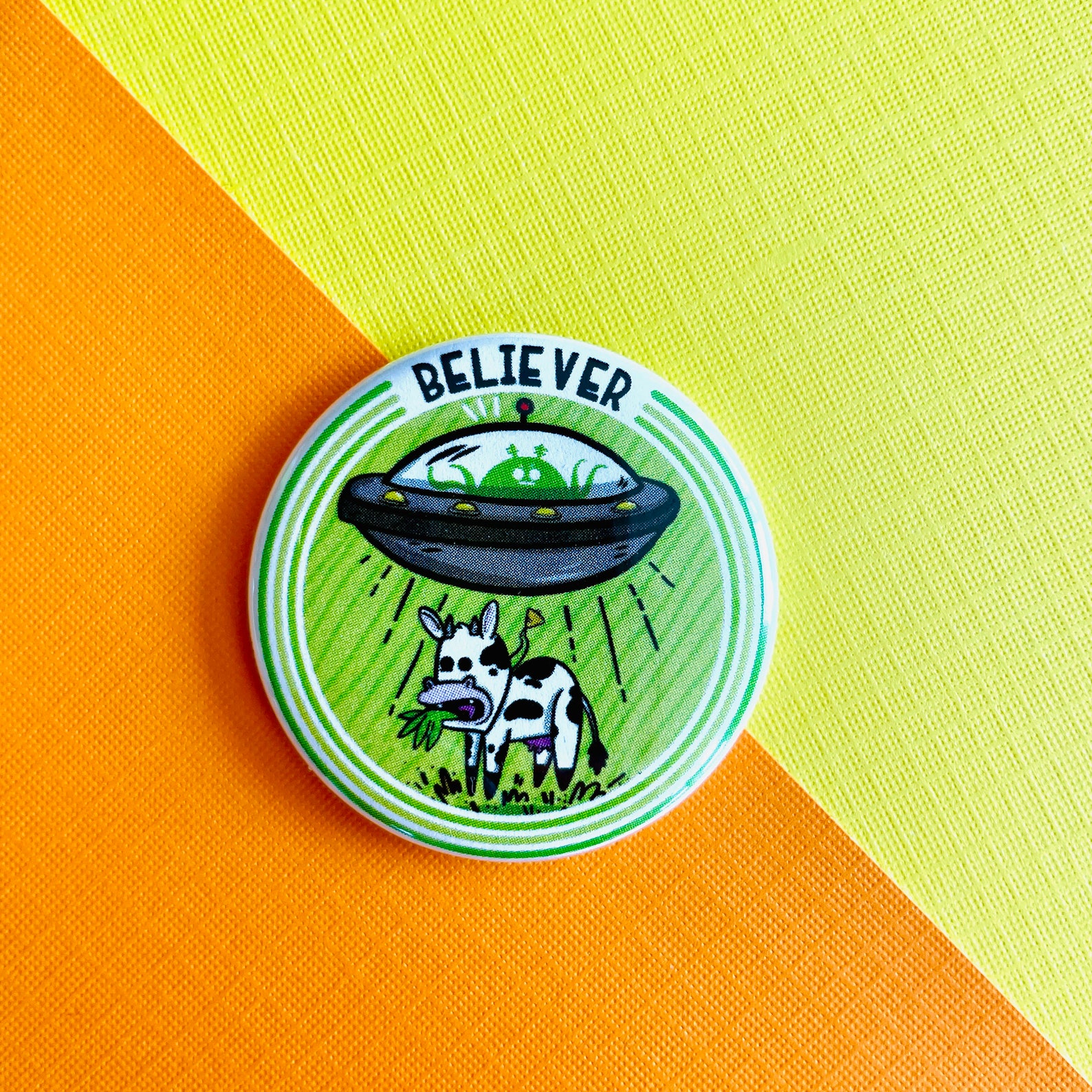 UFO Believer Button or Magnet | Alien Magnet | Ufo Pin | Ufo Magnet ...