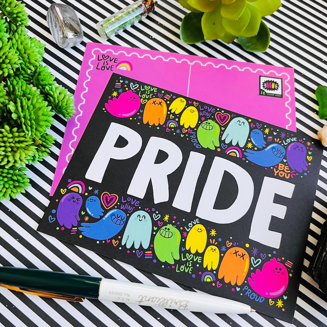 Spooky Pride Postcards (4 Pk) | Halloween Postcard Pack | Pen Pal ...