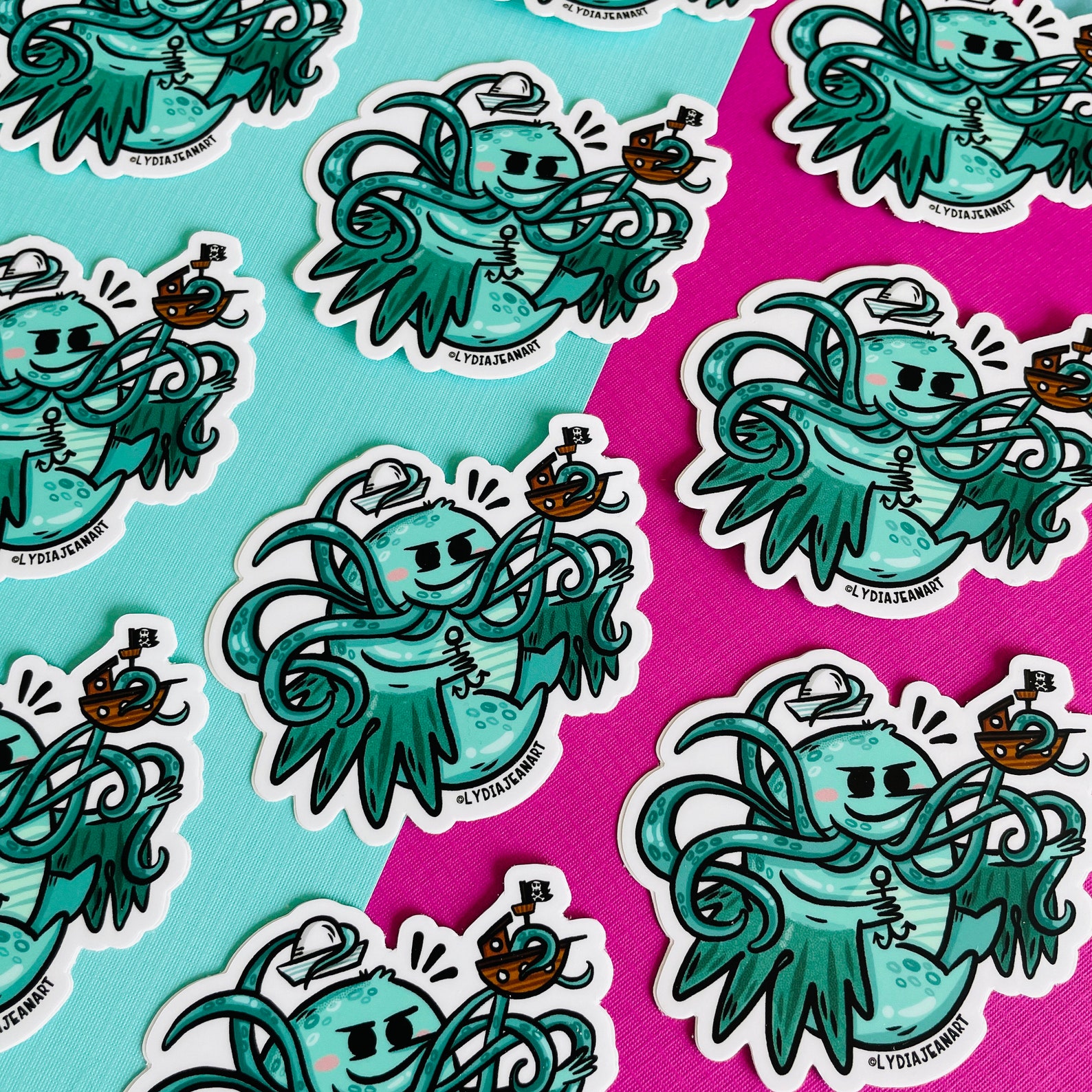 Cthulhu vinyl sticker Cthulhu Sticker Cryptid Sticker | Etsy