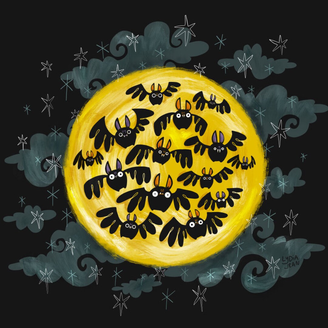 Batty for Bats Art Print - Etsy