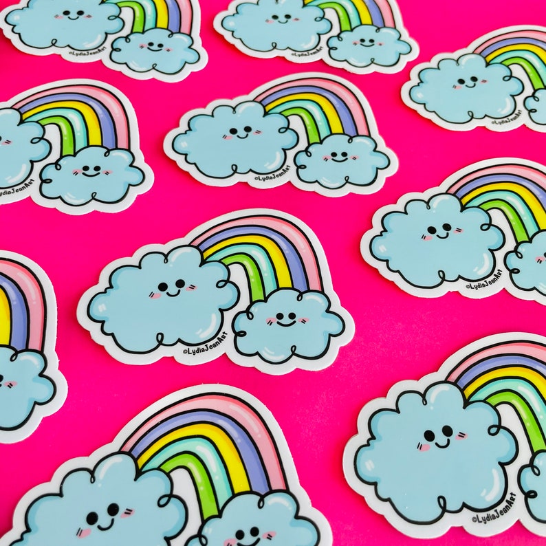 Rainbow Vinyl Sticker Rainbow Sticker Rainbow Decal | Etsy