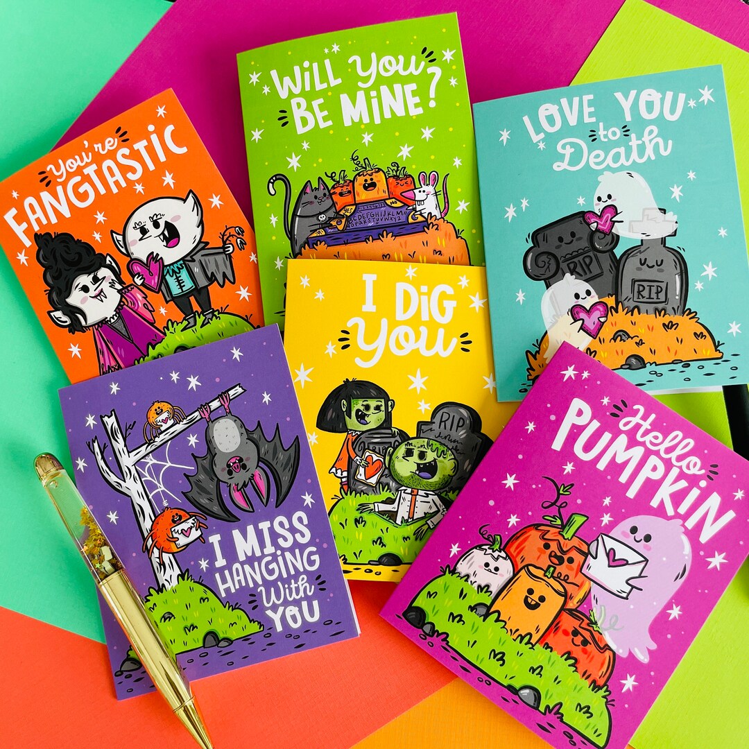 Valloween Spooky Valentine’s Day Greeting Card Box Set| Card Box Set (6 ...